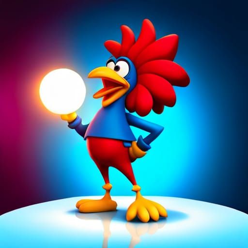 anthropomorphic rooster singing - AI Generated Artwork - NightCafe Creator