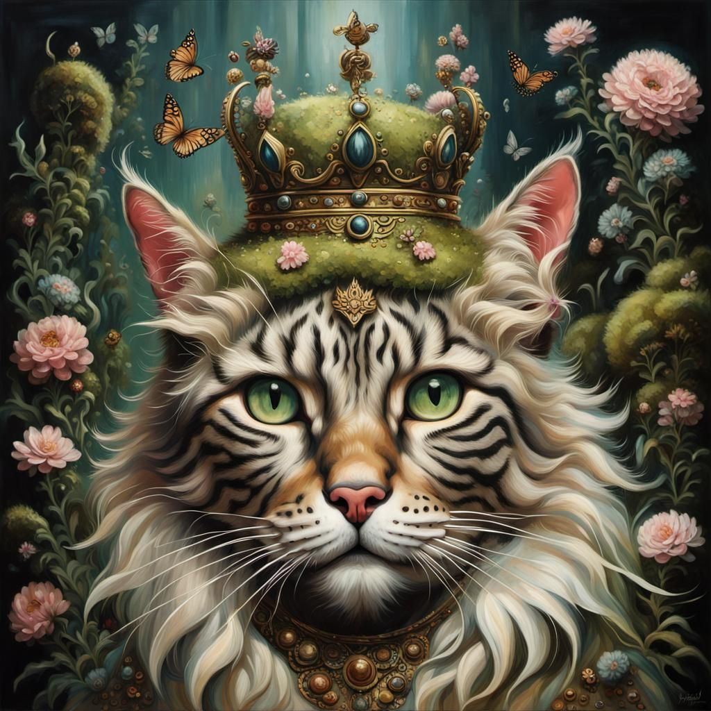 Forest Cat King - AI Generated Artwork - NightCafe Creator