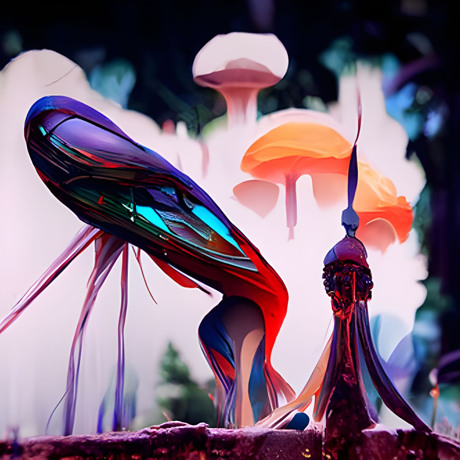 Futuristic Maximalist Moebius Dream watercolor Psychedelic - AI ...