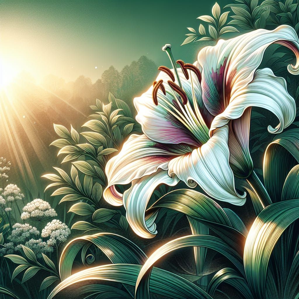 Nightly Casablanca Lily - AI Generated Artwork - NightCafe Creator