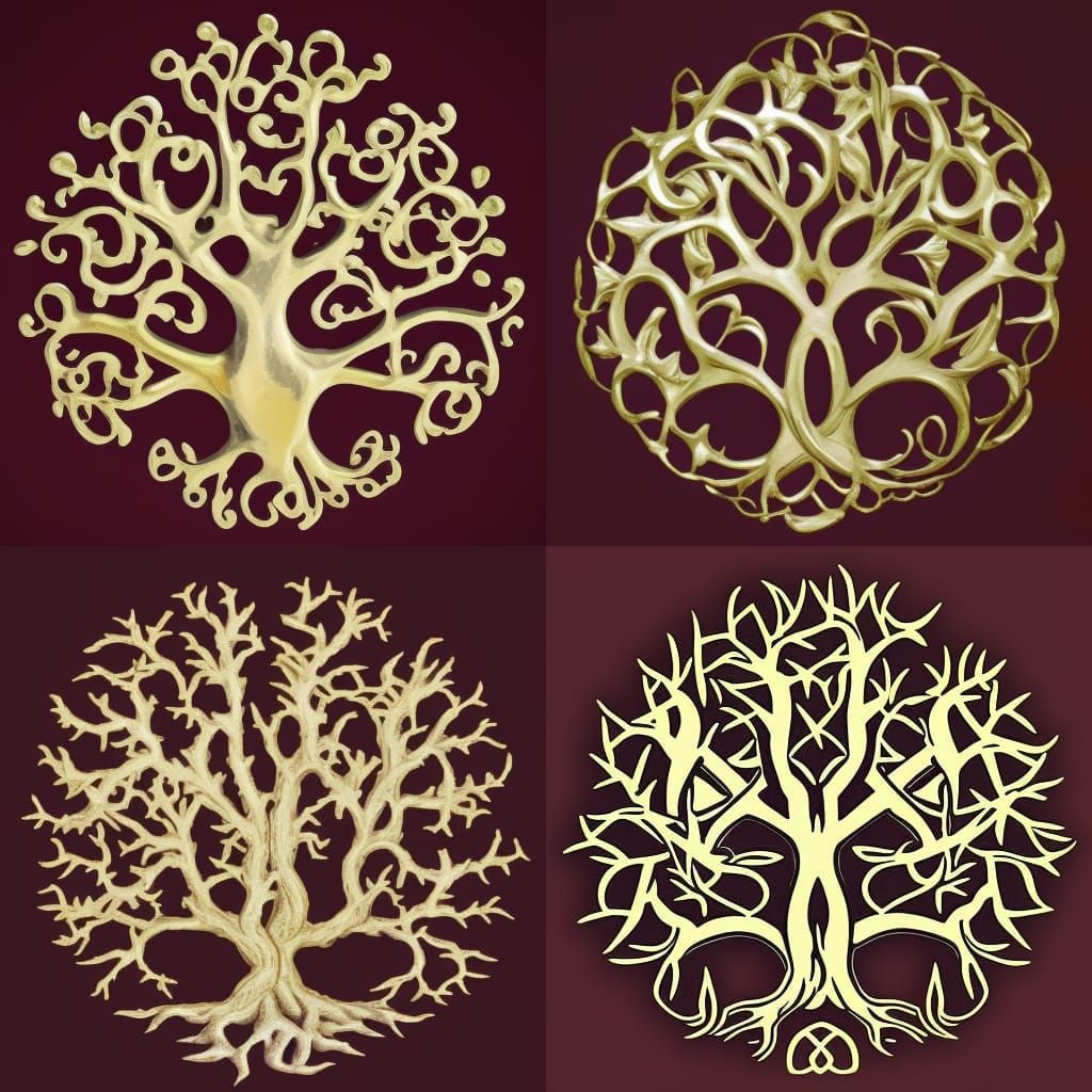 ornamental tree as a duality symbol - AI Generated Artwork - NightCafe ...