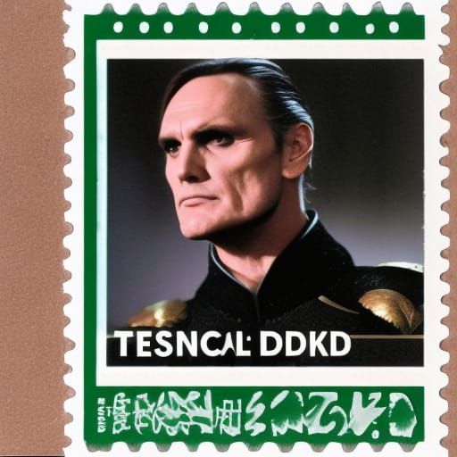 terence stamp as general zod on a postage stamp - AI Generated Artwork ...