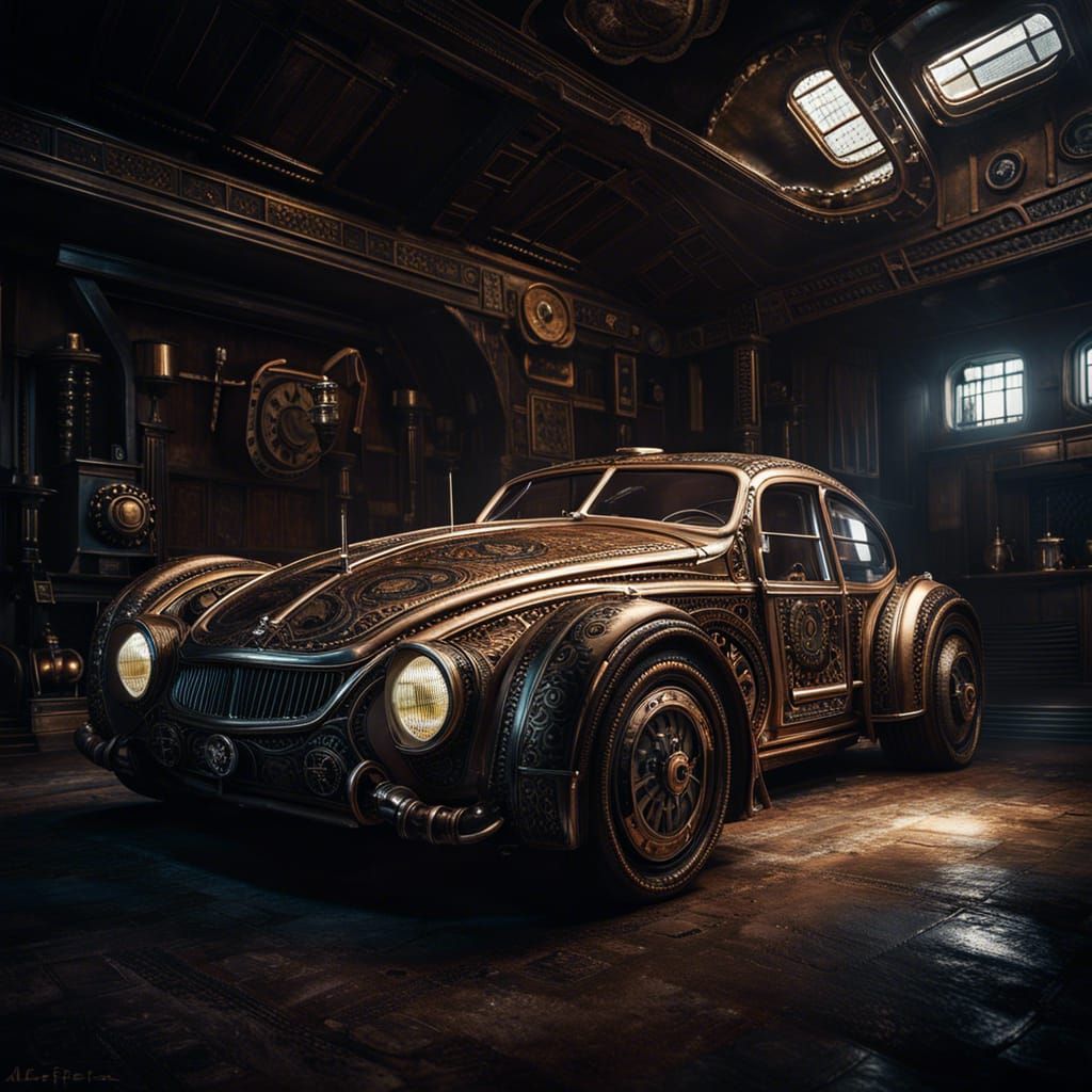 A highly detailed steampunk ride - AI Generated Artwork - NightCafe Creator