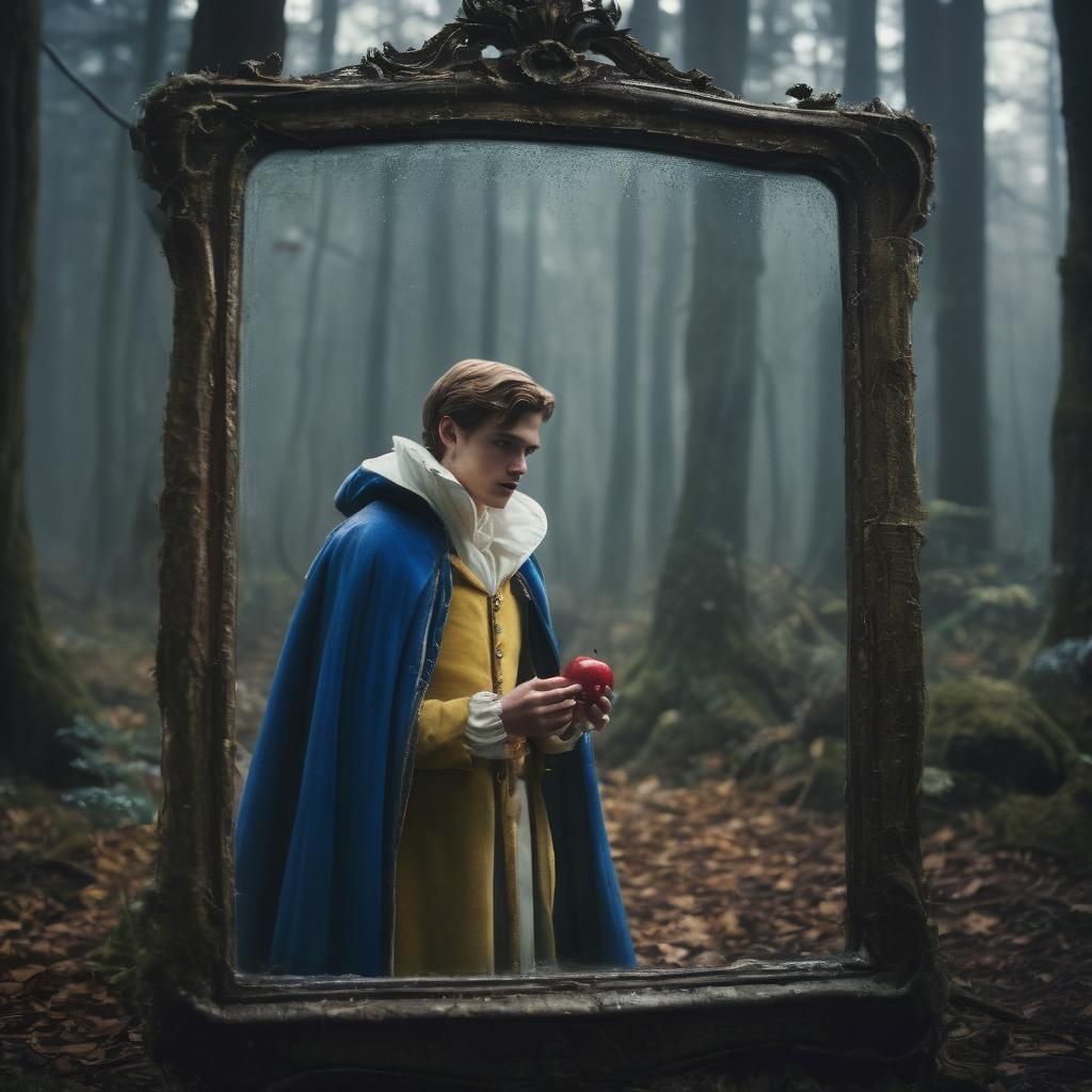Prince Florian gines the apple to Snow White - AI Generated Artwork ...