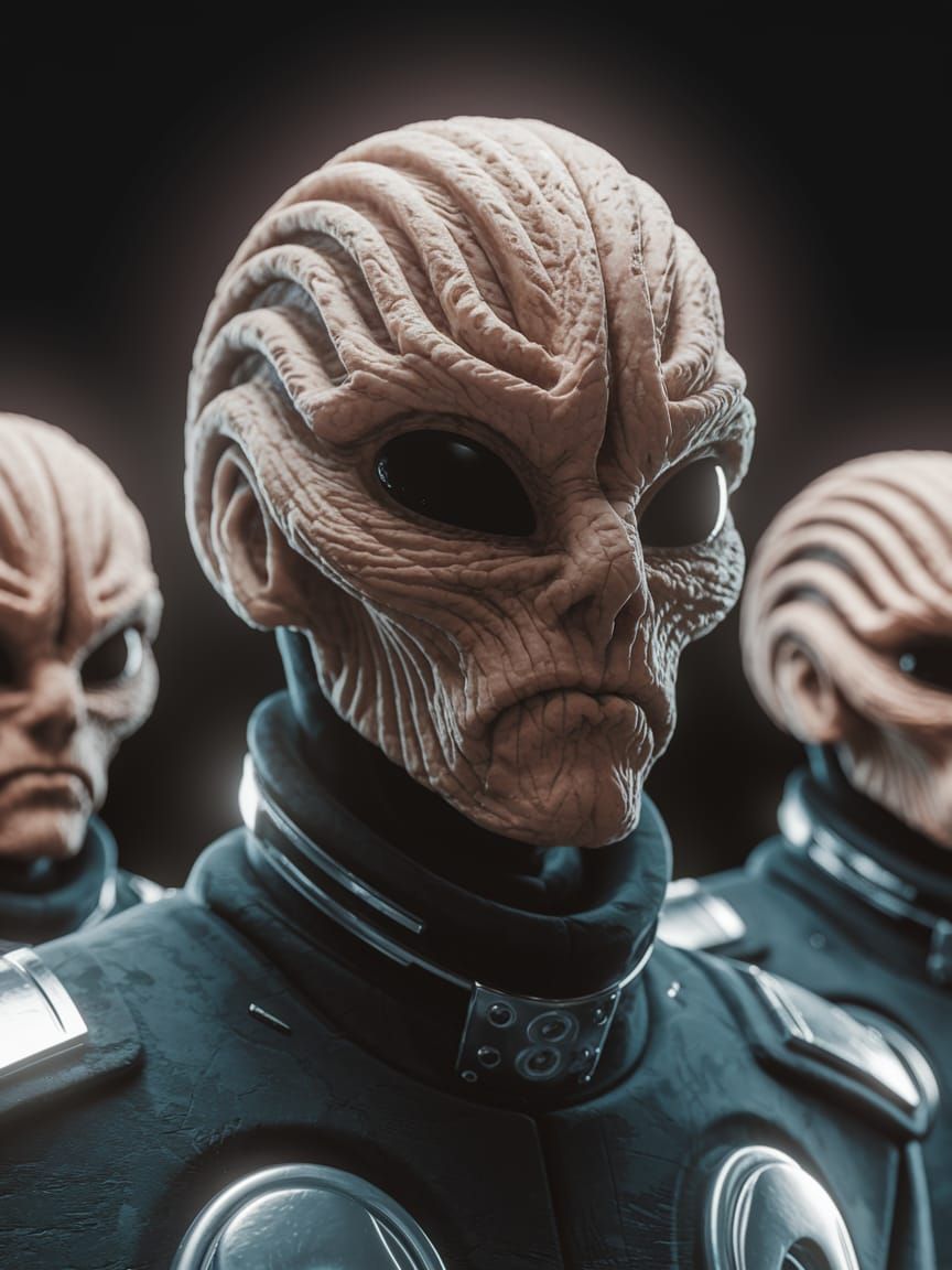 Closet Alien Secret Police Intricately Carved Gelwave