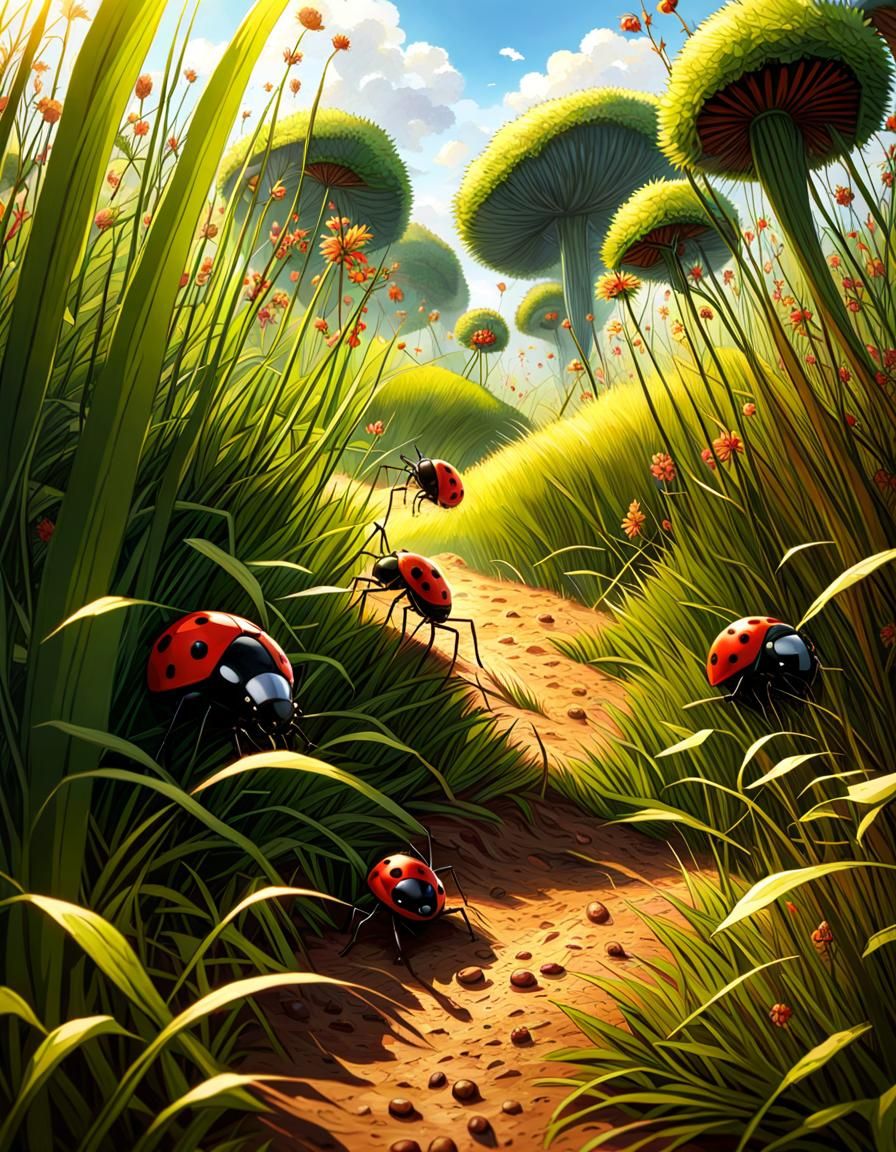 Bugs Perspective - Family Walk - AI Generated Artwork - NightCafe Creator