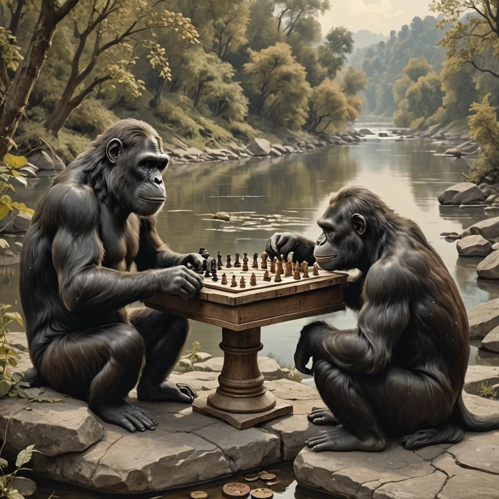Playing chess - AI Generated Artwork - NightCafe Creator