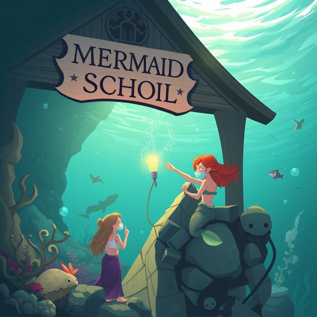 Mermaid School where Mermaids study marine Magic