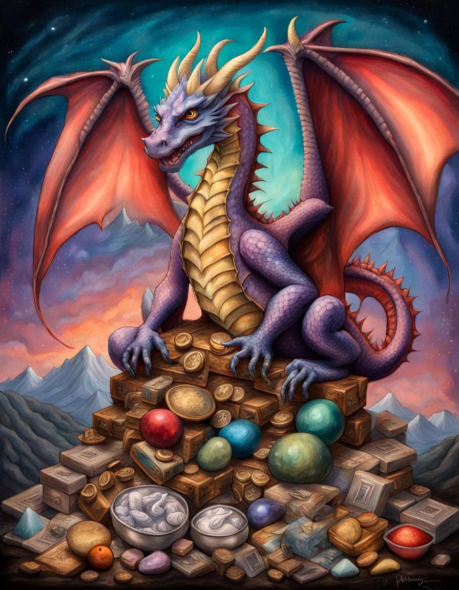 Covetous Dragon 1 - AI Generated Artwork - NightCafe Creator