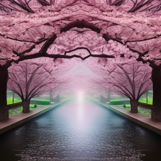 cherry blossom tree Epic cinematic brilliant stunning intricate ...