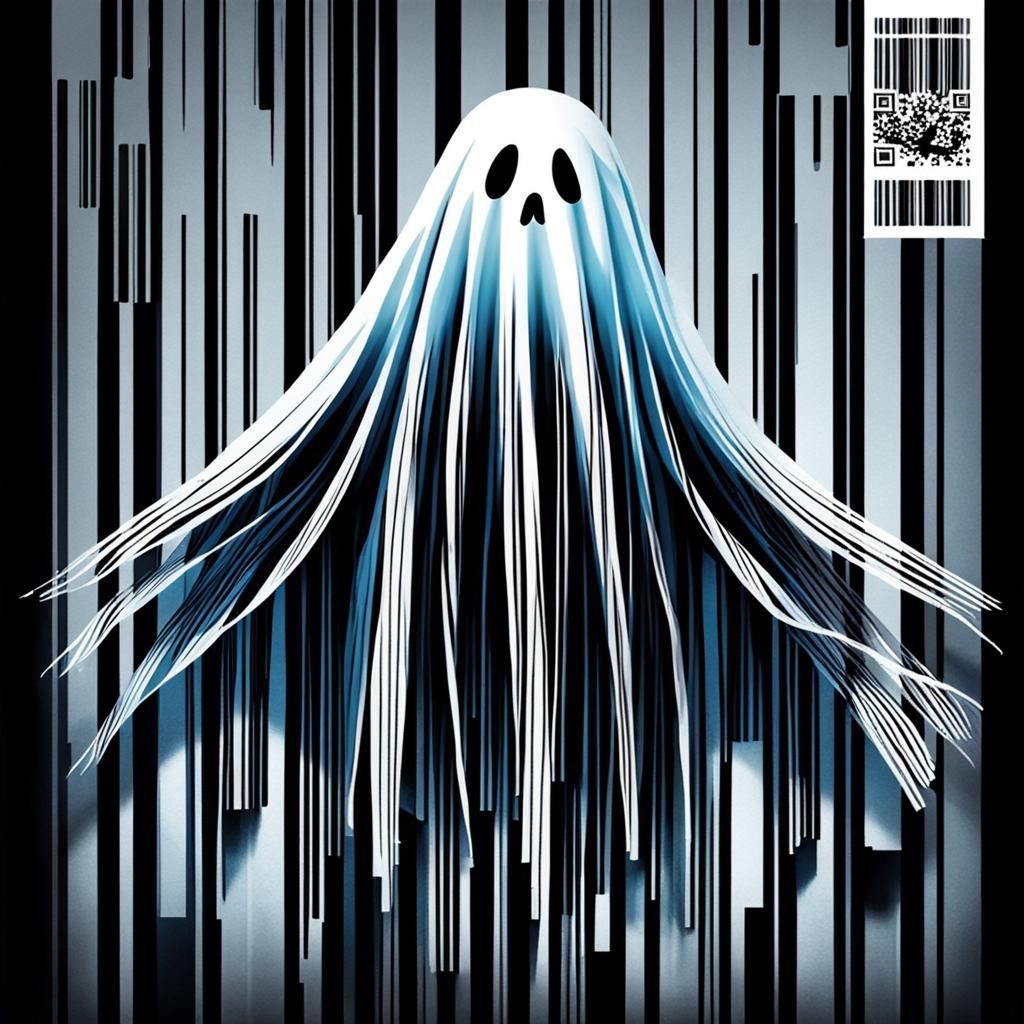 🕯️👻ghost in a barcode art creation - AI Generated Artwork - NightCafe ...