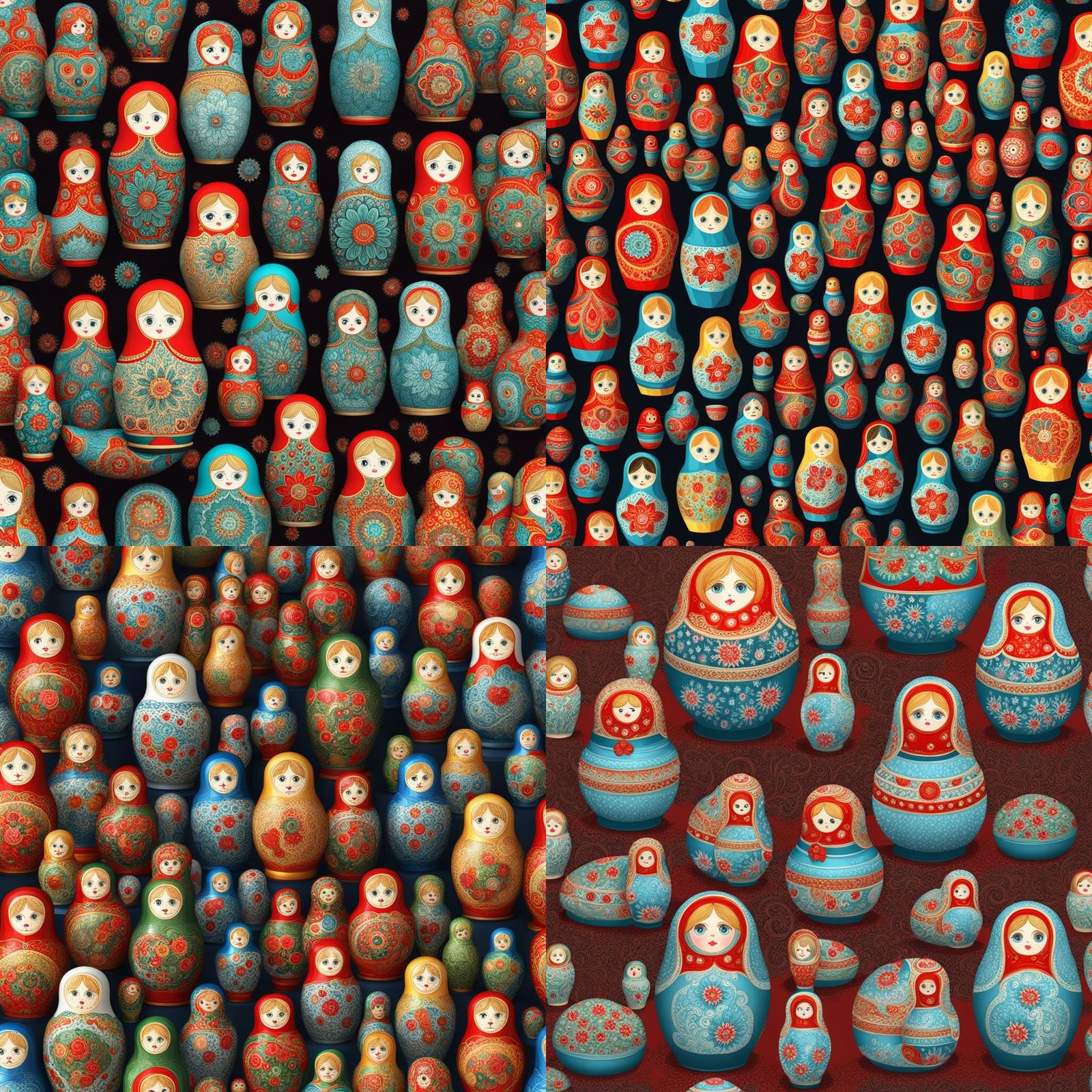 fractal russian dolls - AI Generated Artwork - NightCafe Creator