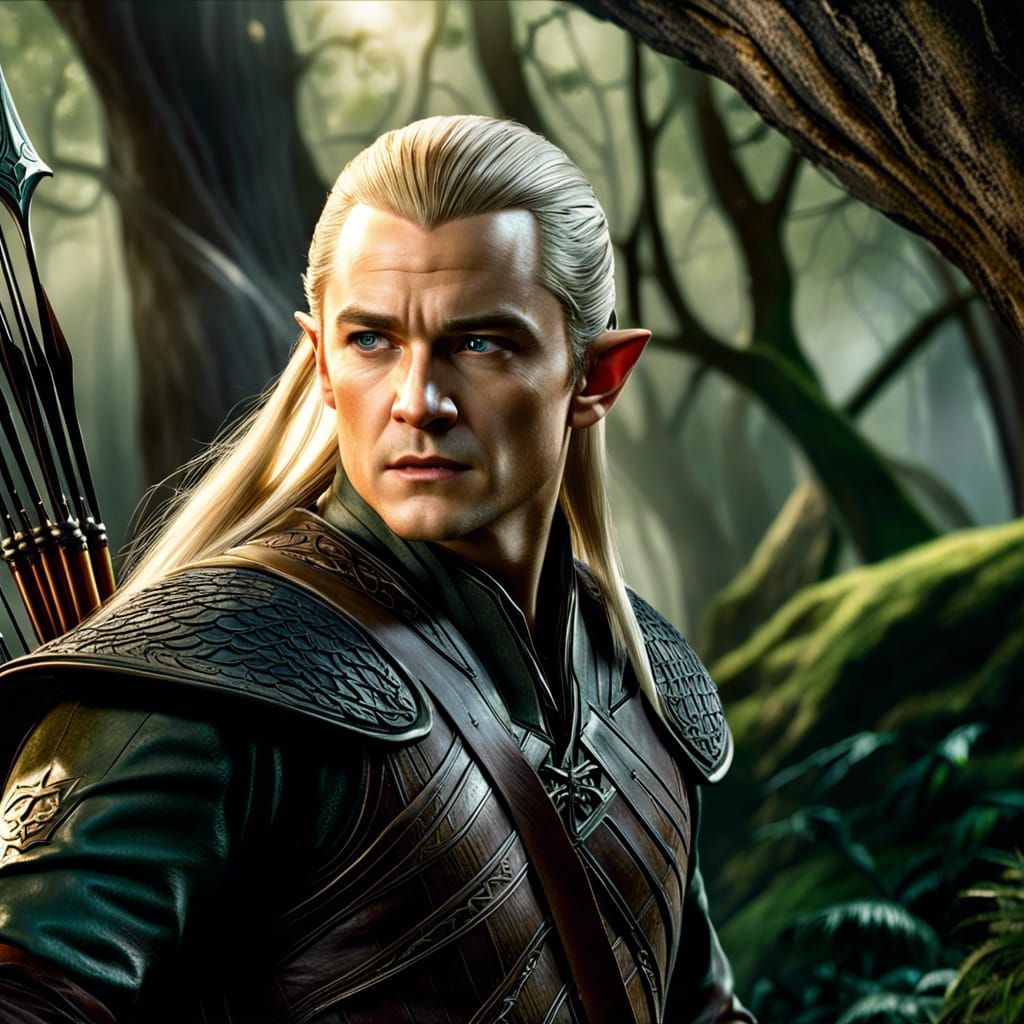 Legolas in Mirkwood elvish forest - AI Generated Artwork - NightCafe ...