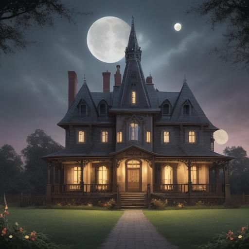 Richie Rich chimney sweep on the roof of a gothic victorian house ...