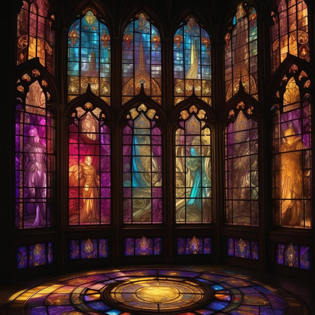 Stained Glass Window - AI Generated Artwork - NightCafe Creator