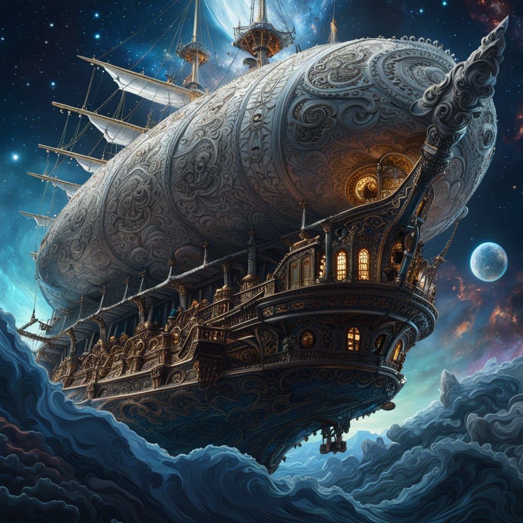 Alien Pirate Ship, inspired by Reallirix - AI Generated Artwork ...