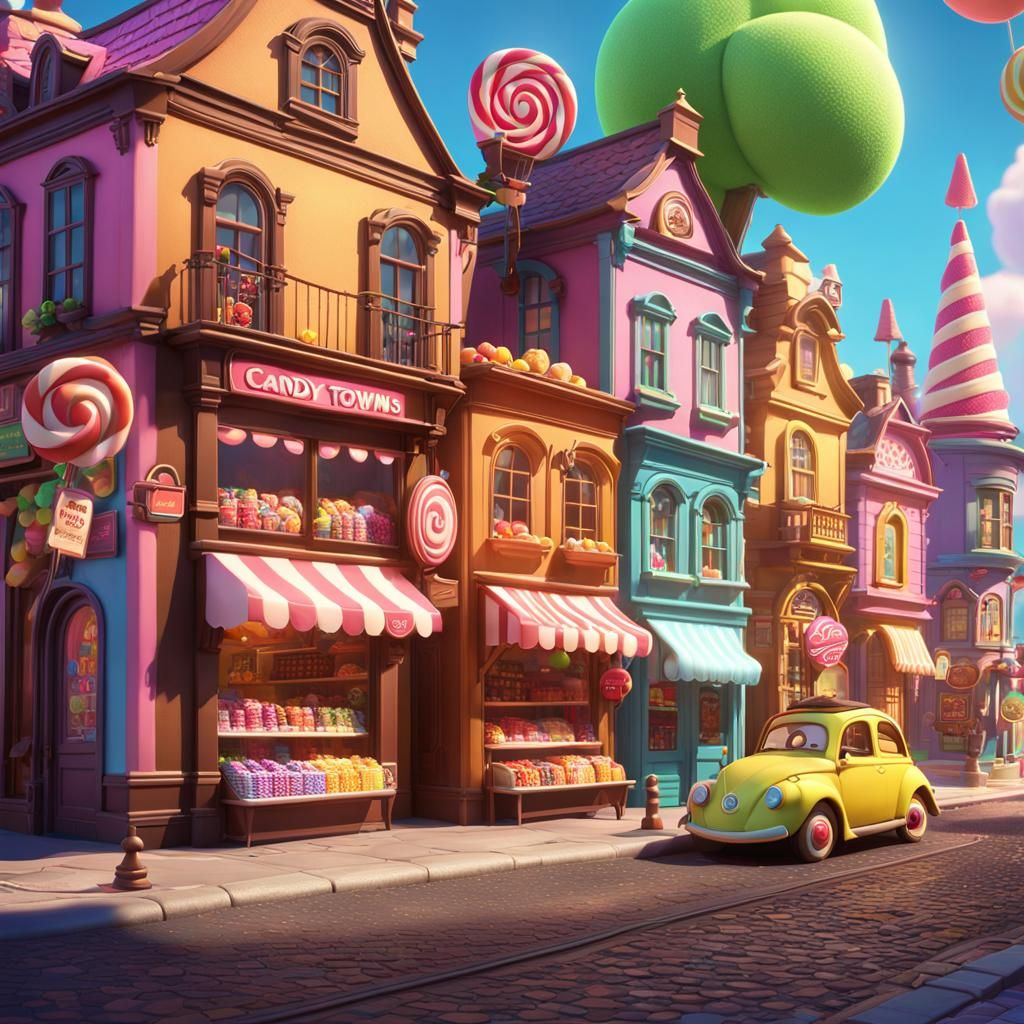 A candy town - streets of sweets... - AI Generated Artwork - NightCafe ...