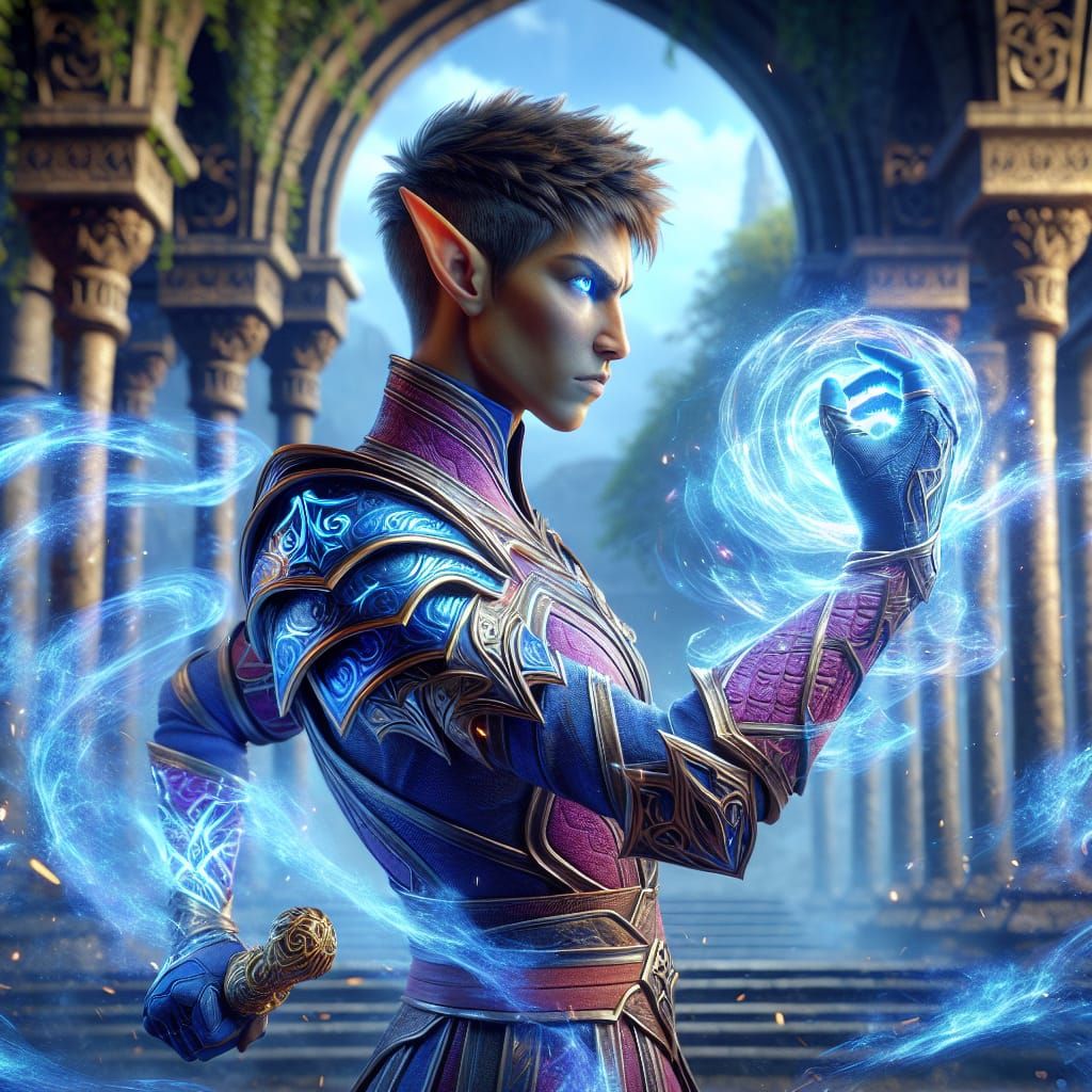 Heroic High Elf with Powers - AI Generated Artwork - NightCafe Creator