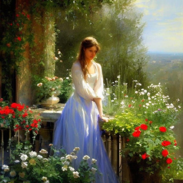 Unfettered Joy in the Grove, Sunlit Fabric an Echo of Her Radiance - AI Generated Artwork ...