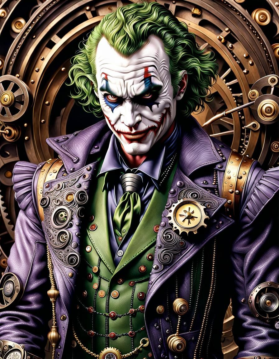 Steampunk Joker - AI Generated Artwork - NightCafe Creator
