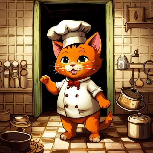 Chef Kitty - AI Generated Artwork - NightCafe Creator