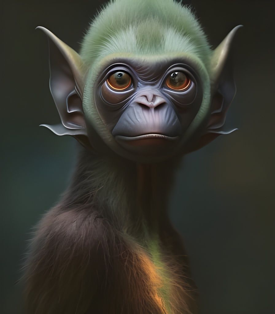 Alien chimp - AI Generated Artwork - NightCafe Creator