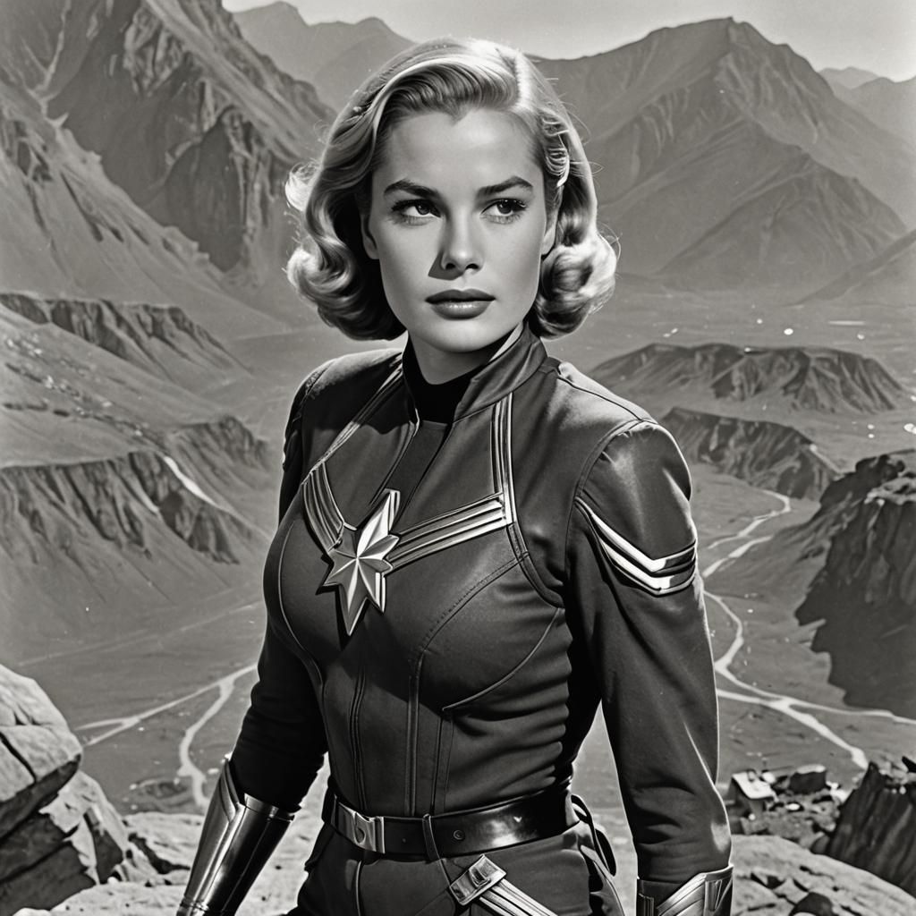 Grace Kelly as Captain Marvel - AI Generated Artwork - NightCafe Creator