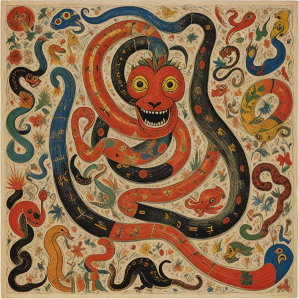 Surrealist Symbolism in Snake-Themed Art - AI Art