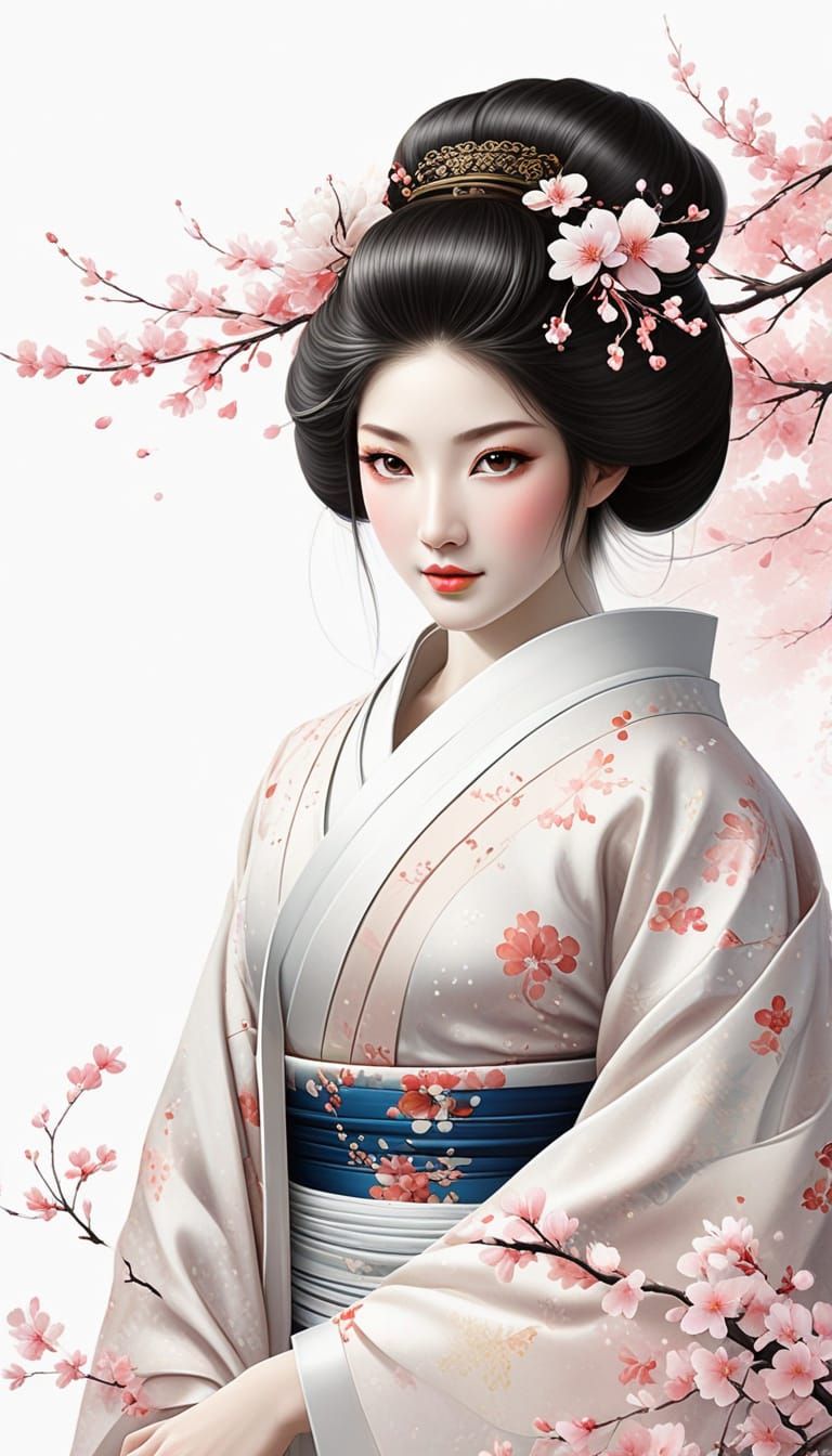 Geisha Lady (evolved with NW 90) - Sakura Blooms Around Sere...