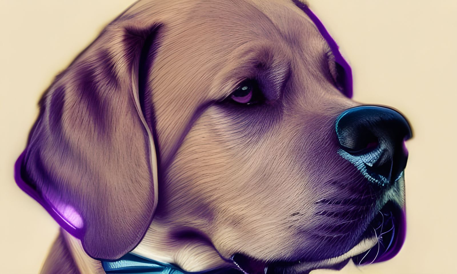 Brush Closeup Portrait of Brown Labrador Retriever - AI Generated ...