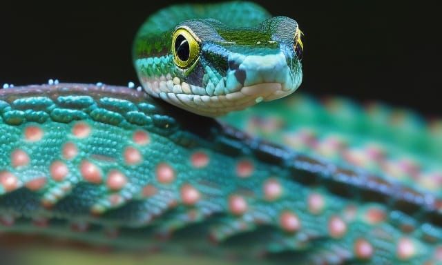 Frontpage = {🐍snake, fully upright, baring teeth, Curled up and ready ...