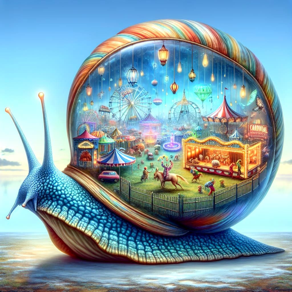 Snail Circus- Daily challenge #774 - NightCafe Creator