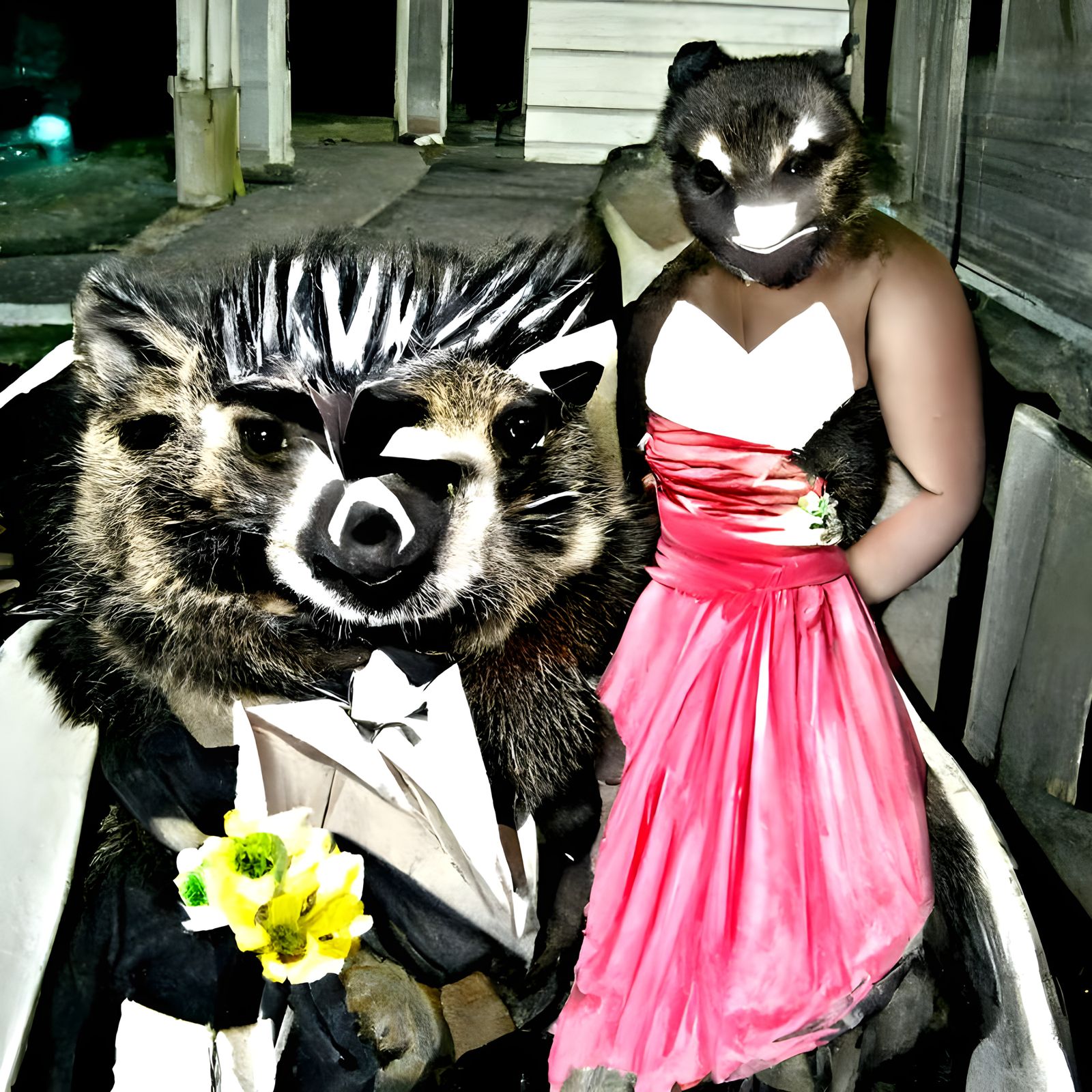Racoon Prom - AI Generated Artwork - NightCafe Creator