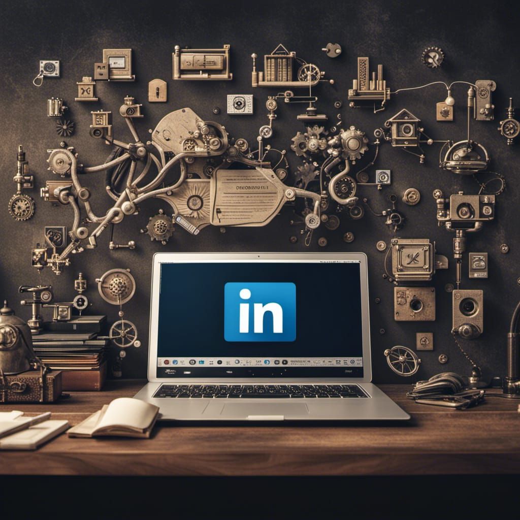 A linkedIn Banner that uses icons to represent the Headline - AI Generated Artwork - NightCafe ...