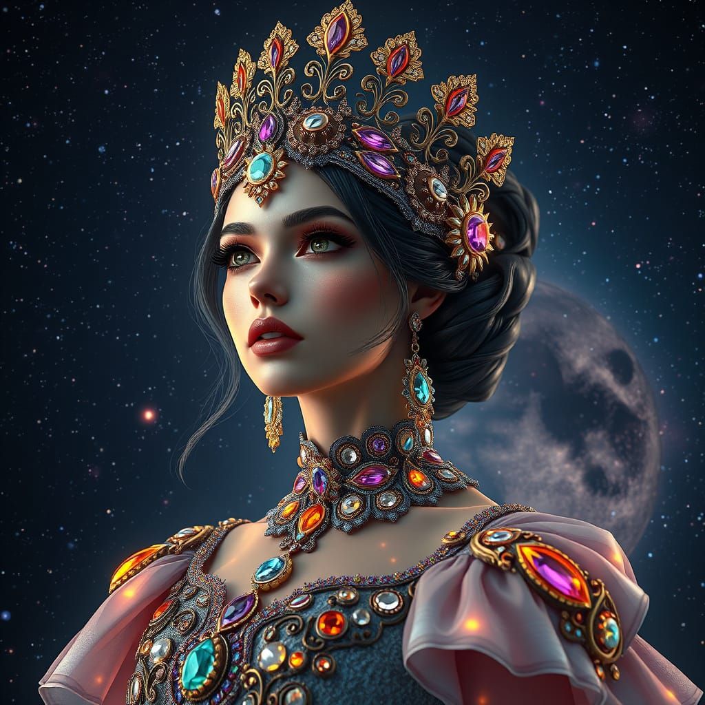 beautiful cosmic space queen - Cosmic Space Queen Portrait i...