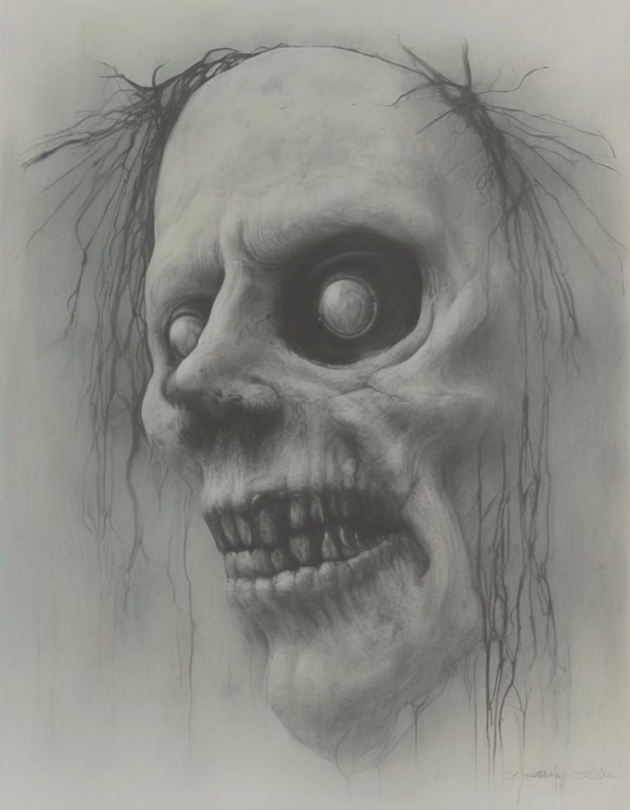 Distorted Nightmare Portrait in a Dark, Surreal Dr... - AI Art