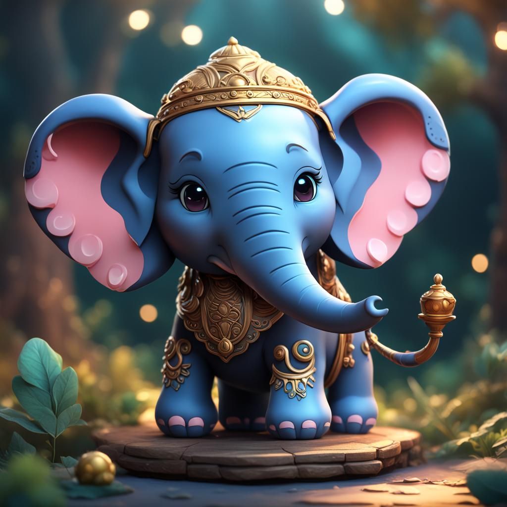 Chibi Elephant 🐘 - AI Generated Artwork - NightCafe Creator