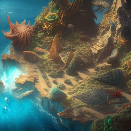 Ocean Life - AI Generated Artwork - NightCafe Creator