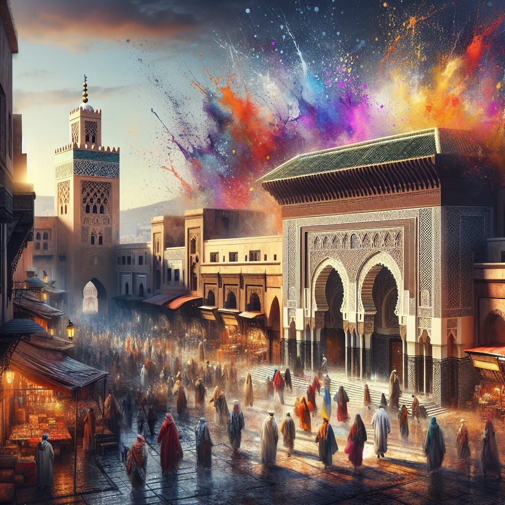 Colorful Marrakech - AI Generated Artwork - NightCafe Creator