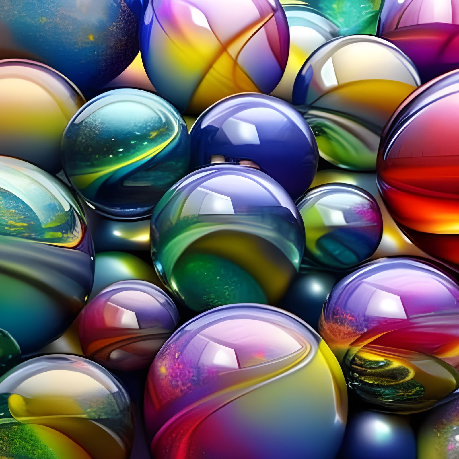 multiverse of missing marbles - AI Generated Artwork - NightCafe Creator