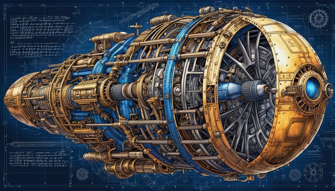 Fantasy AI Art, Drawing Sci Fi - Realistic Steampunk Engine ...