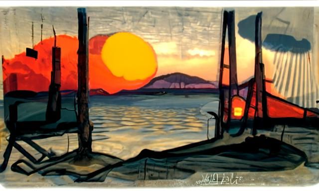 Sunset over the bay J. G. Quintel - AI Generated Artwork - NightCafe ...