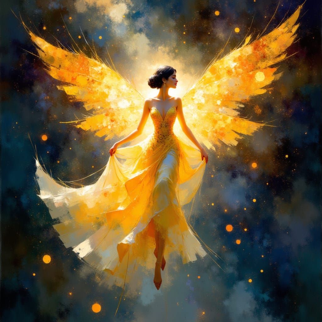 Celestial Anime Goddess Shines in Vibrant Digital ... - AI Art