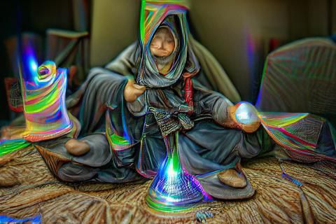 Light Wizard 8K 3D HDR - AI Generated Artwork - NightCafe Creator