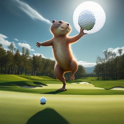 Caddyshack Gopher 2 - AI Generated Artwork - NightCafe Creator