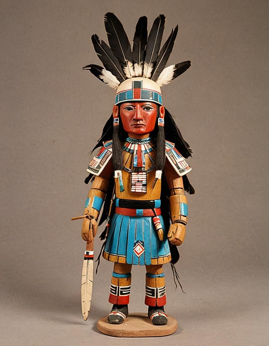 Hopi indian kachina doll III - AI Generated Artwork - NightCafe Creator
