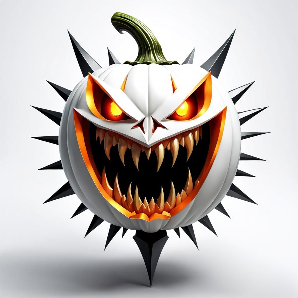 Halloween pumpkin spikey head. - Halloween pumpkin spikey he...