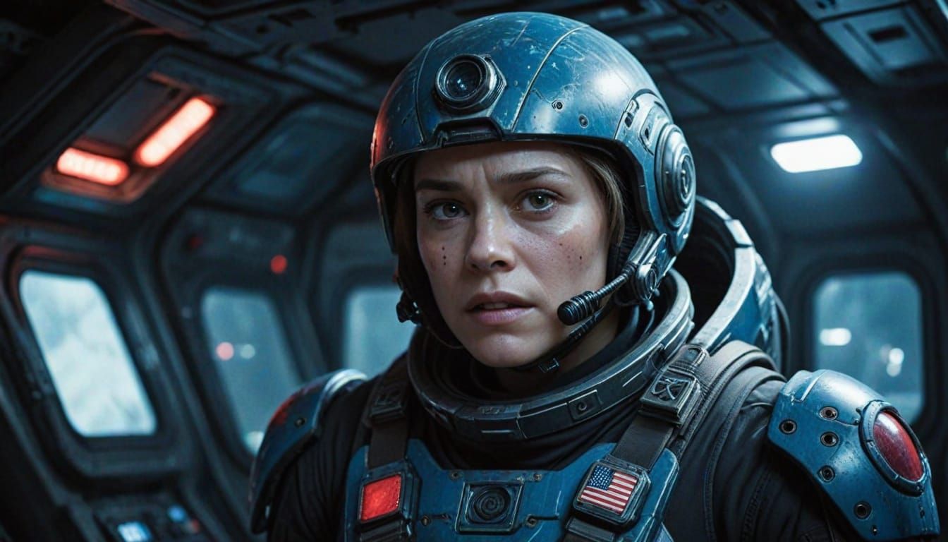 High-Stakes Space Rescue in Cinematic Film Style - AI Art