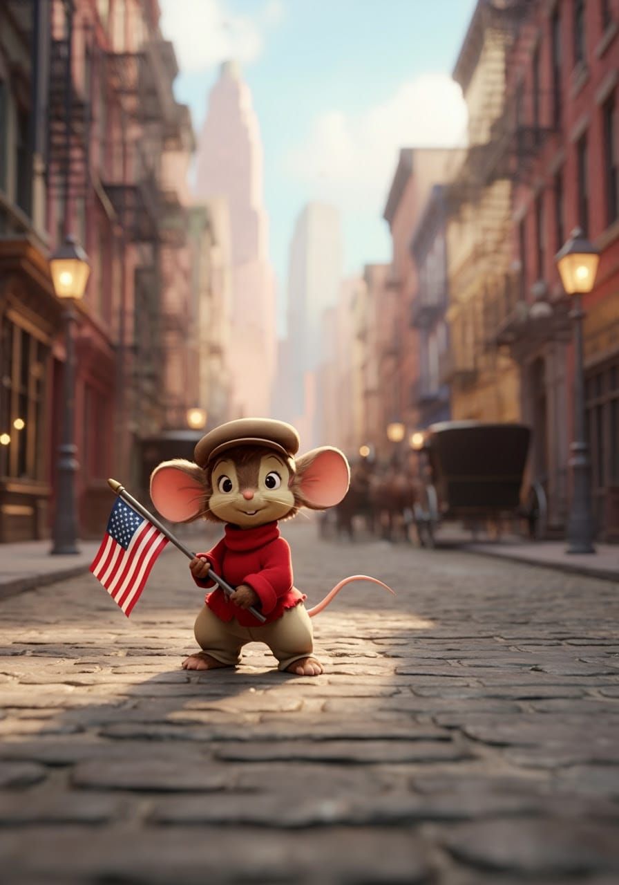 Fievel Mousekewitz (Imagen) IV - Vibrant 1885 Manhattan Stre...