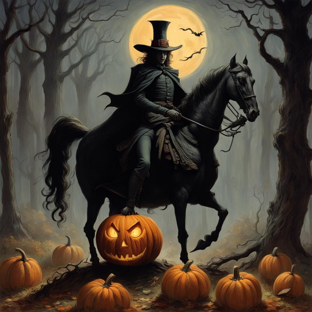 Pumpkin with Alice coopers face carved on it sitting on top of a ...